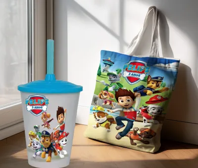 Kit Sacola Ecobag + Copo Twister Personalizado Lembrancinhas da ...
